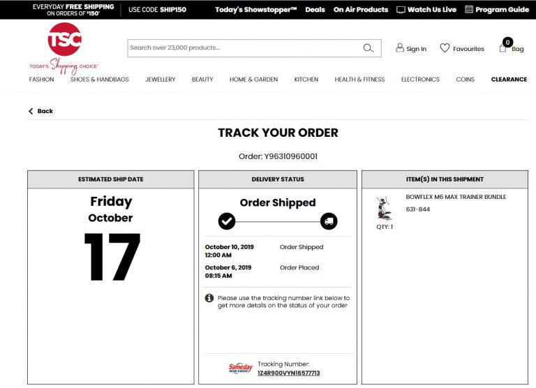 Hi! I’m the New Order Tracking Page | TSC Blog | TSC – Today’s Shopping ...